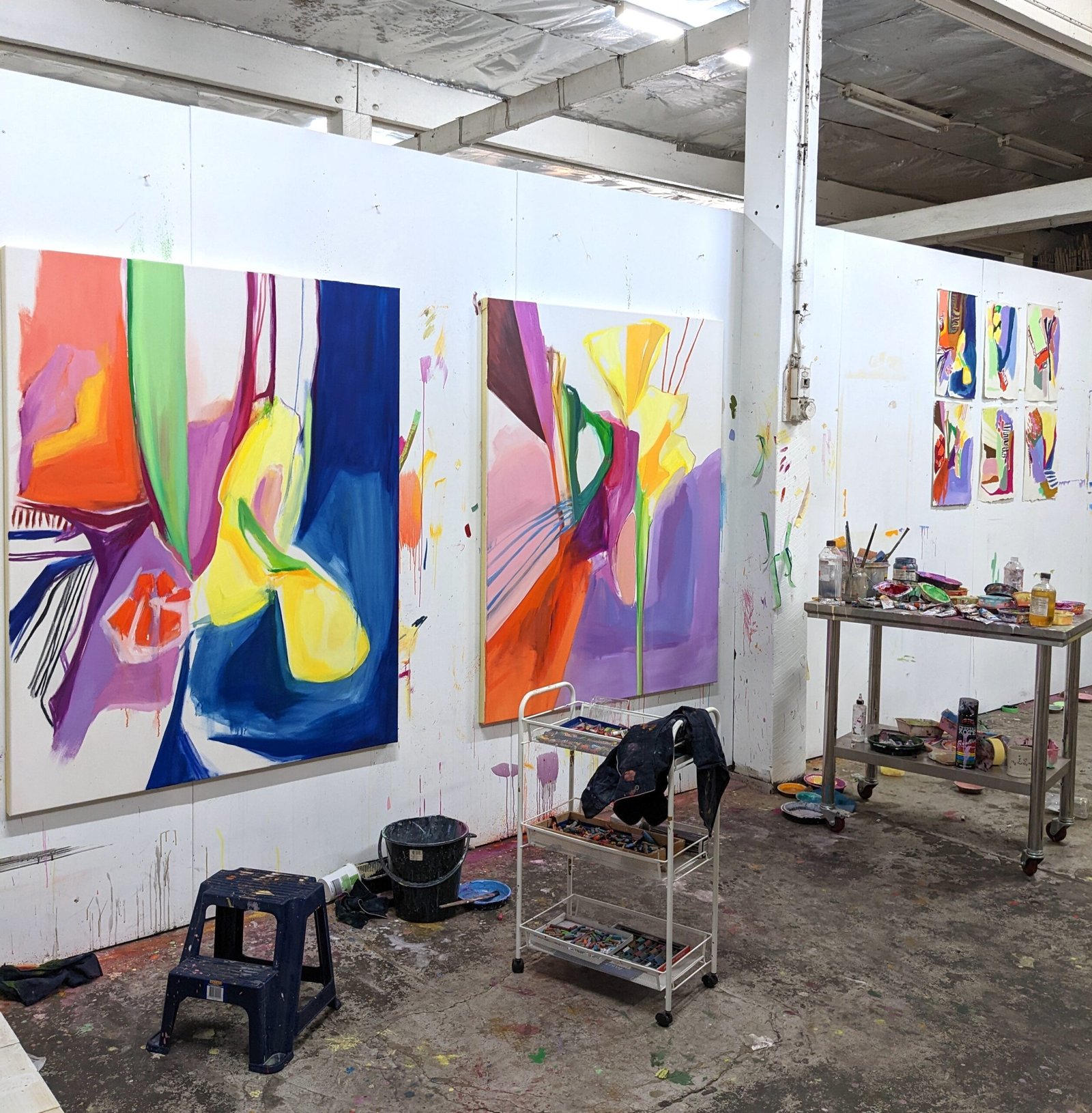 Original modern paintings by London abstract artist Kate Dolan.